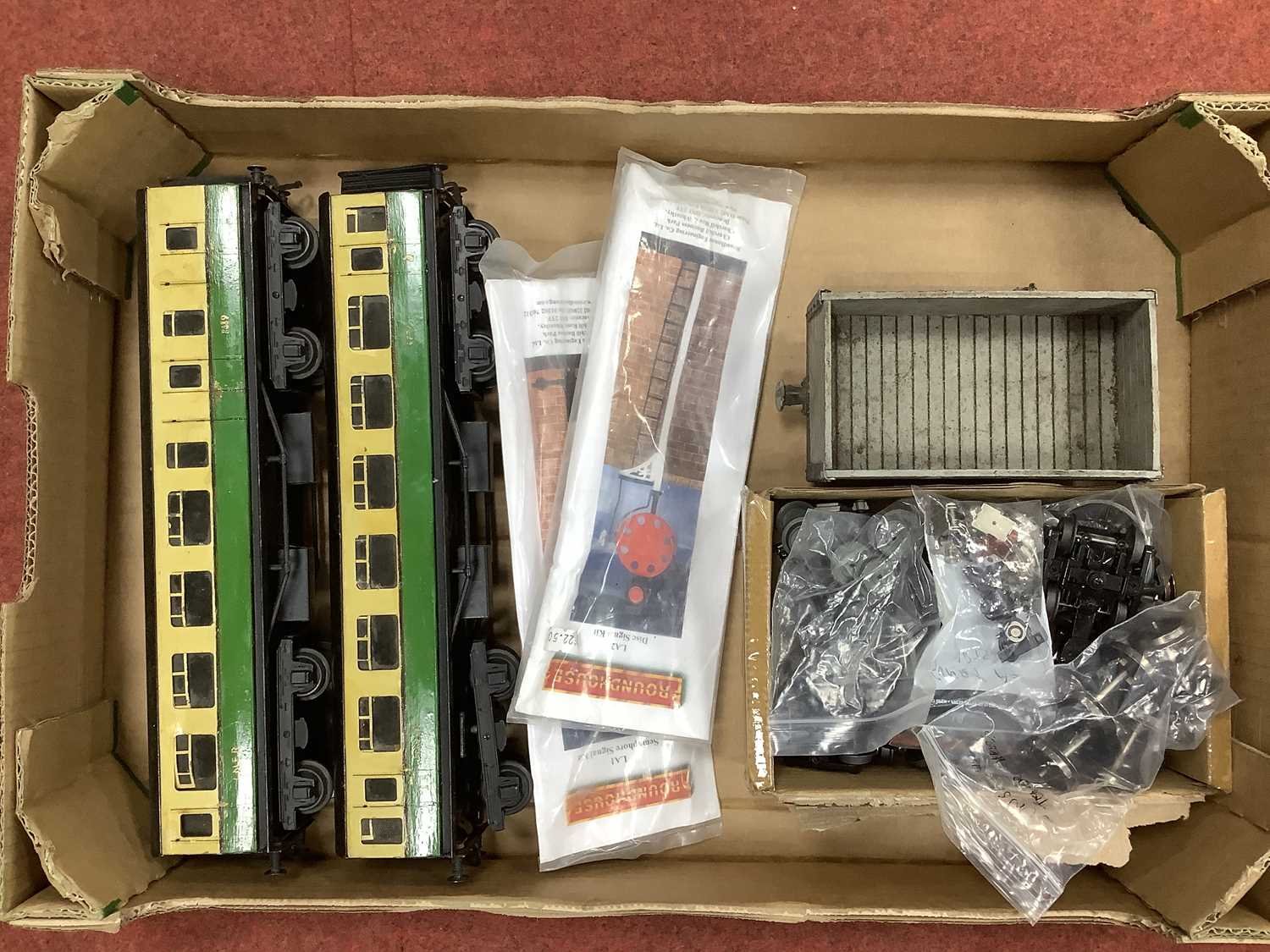 Lot 373 - Two O gauge Coarse scale bogie coaches,