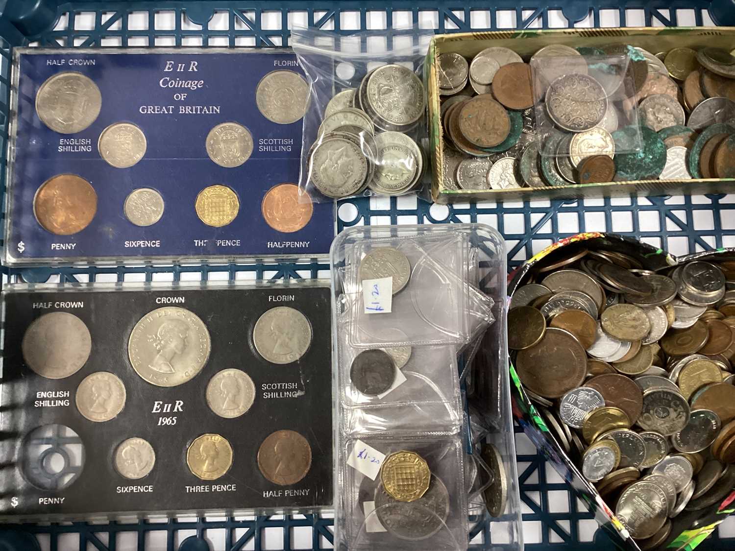 Lot 412 - Large Collection Of GB And World Coins,