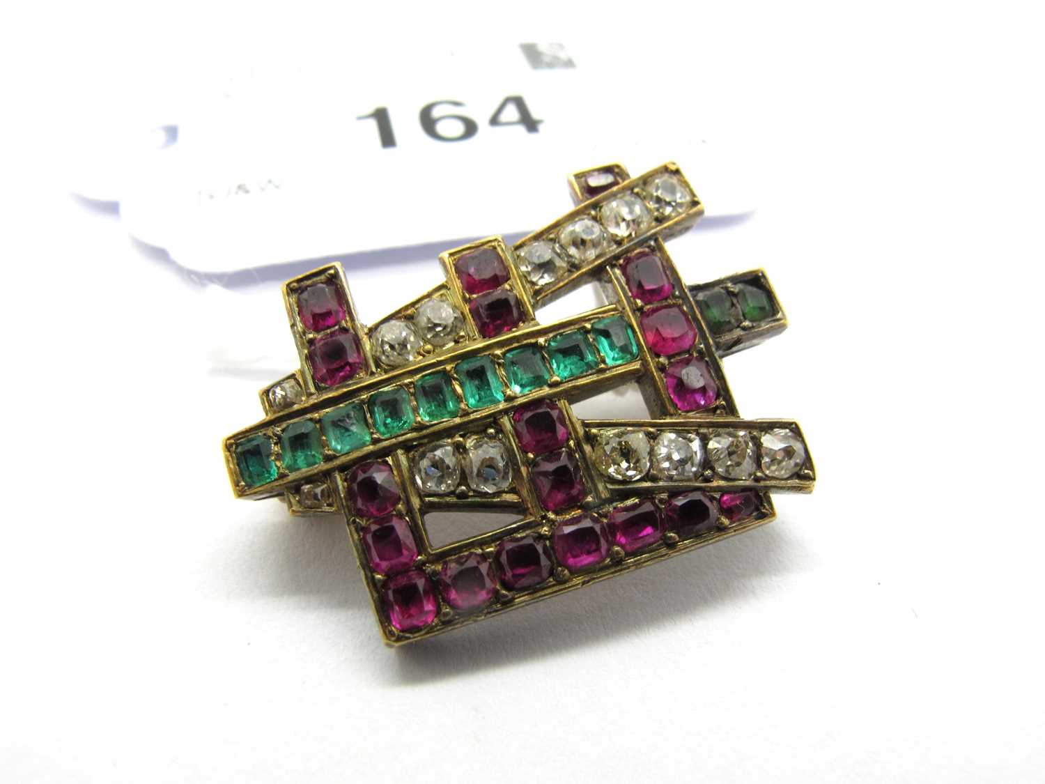 Lot 164 - An Art Deco Old Cut Diamond Set AEI Monogram