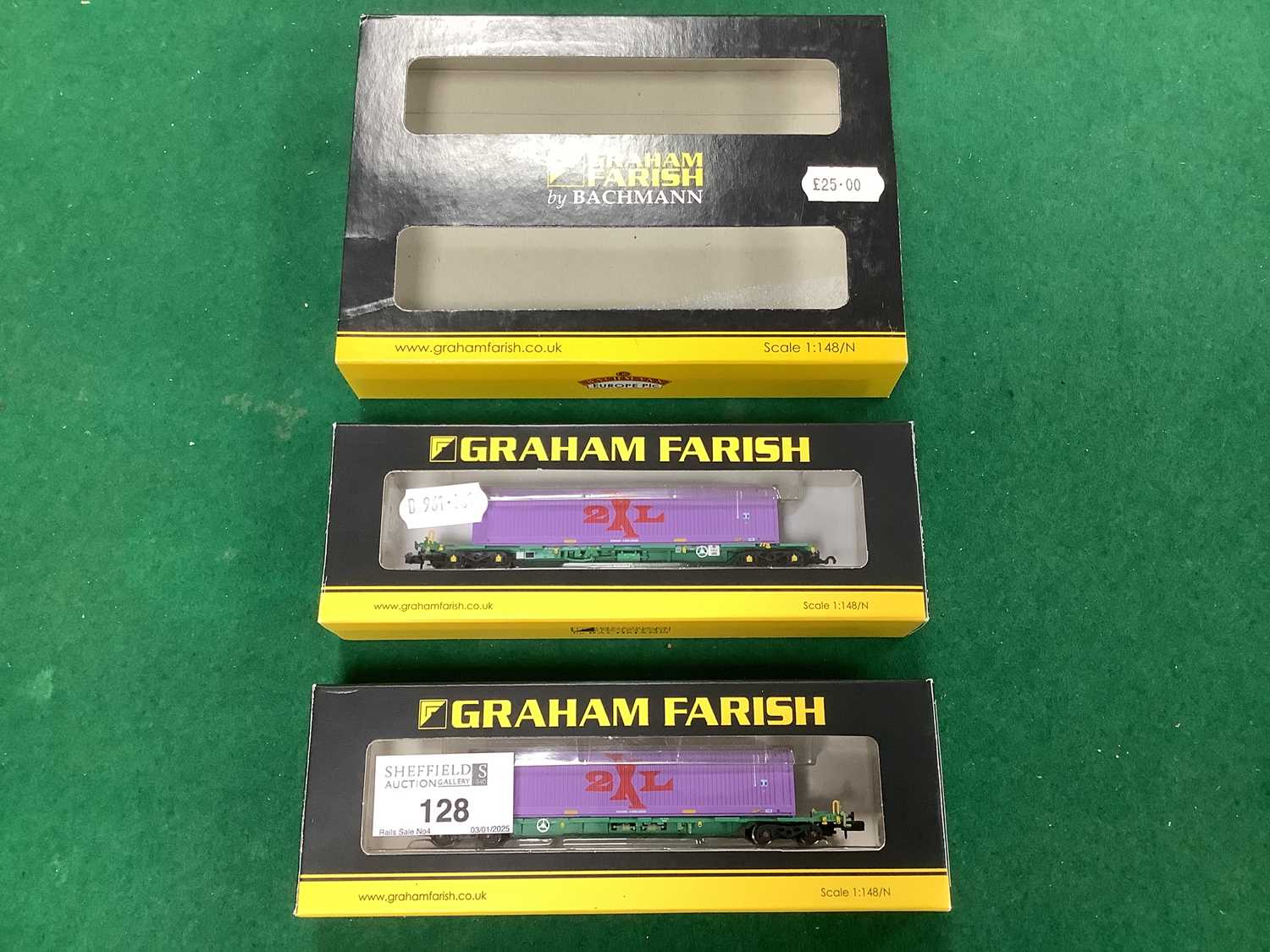 Lot 128 - A Boxed N Gauge Graham Farish Inter Modal