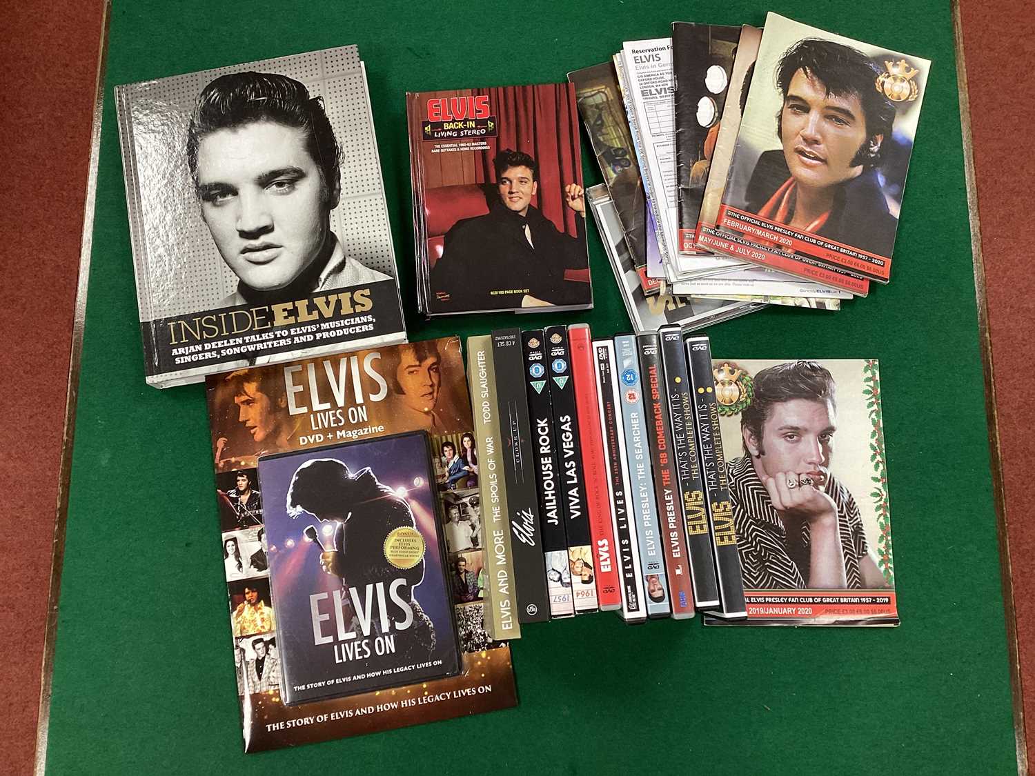 Lot 495 - Elvis Presley Books and DVDs, to include