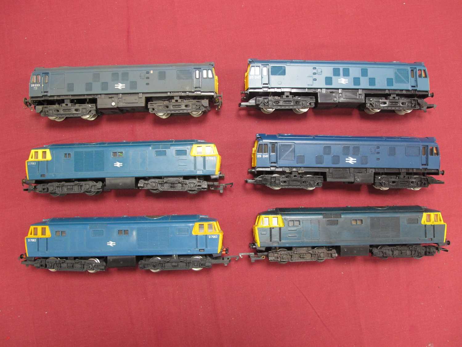 Lot 355 - Six OO Gauge Diesel Locomotives by Hornby.