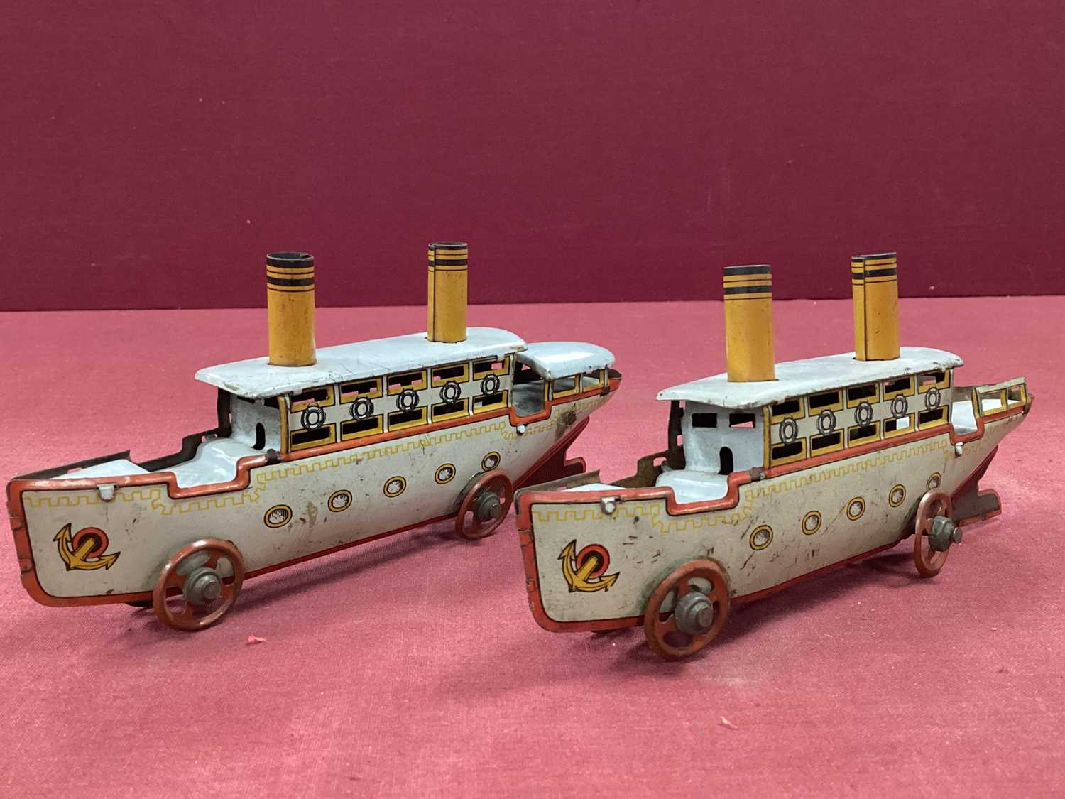 Lot 717 - Two Pre War '2 Penny' Style Tinplate Toys of