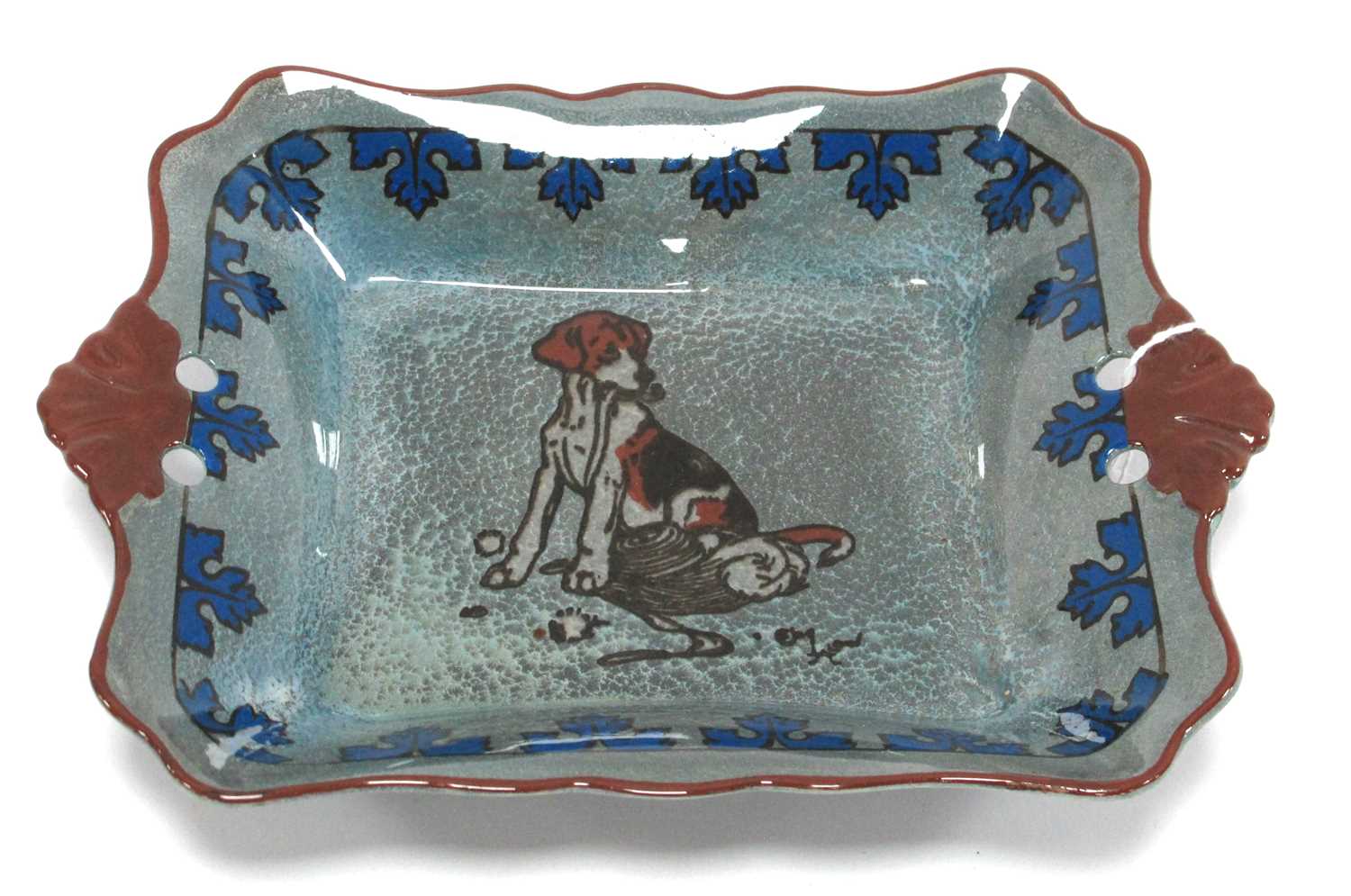 Lot 1226 - Doulton 'Titanian' Rectangular Twin Handled