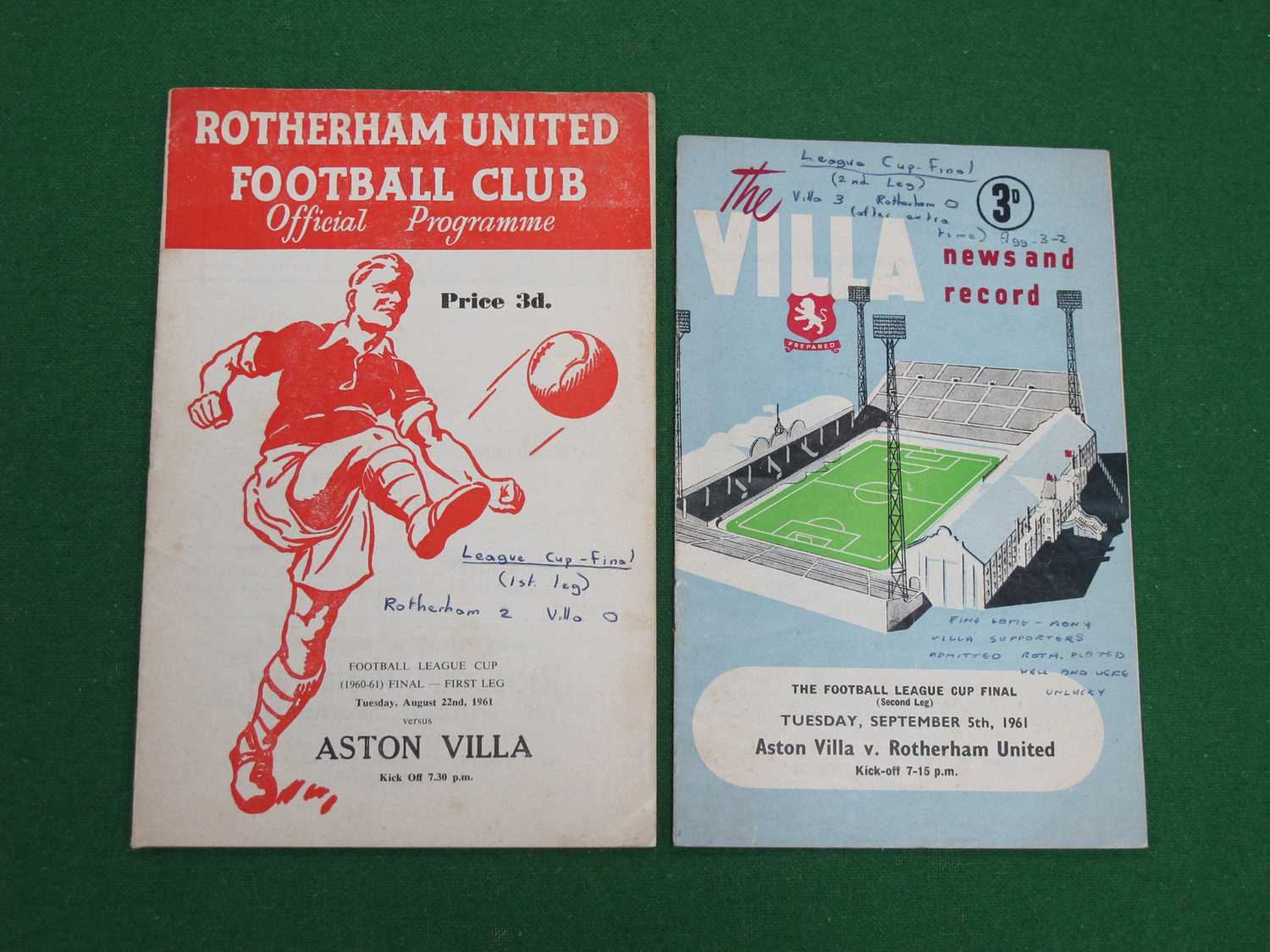 Lot 539 - 1960-61 League Cup Final Programmes, from