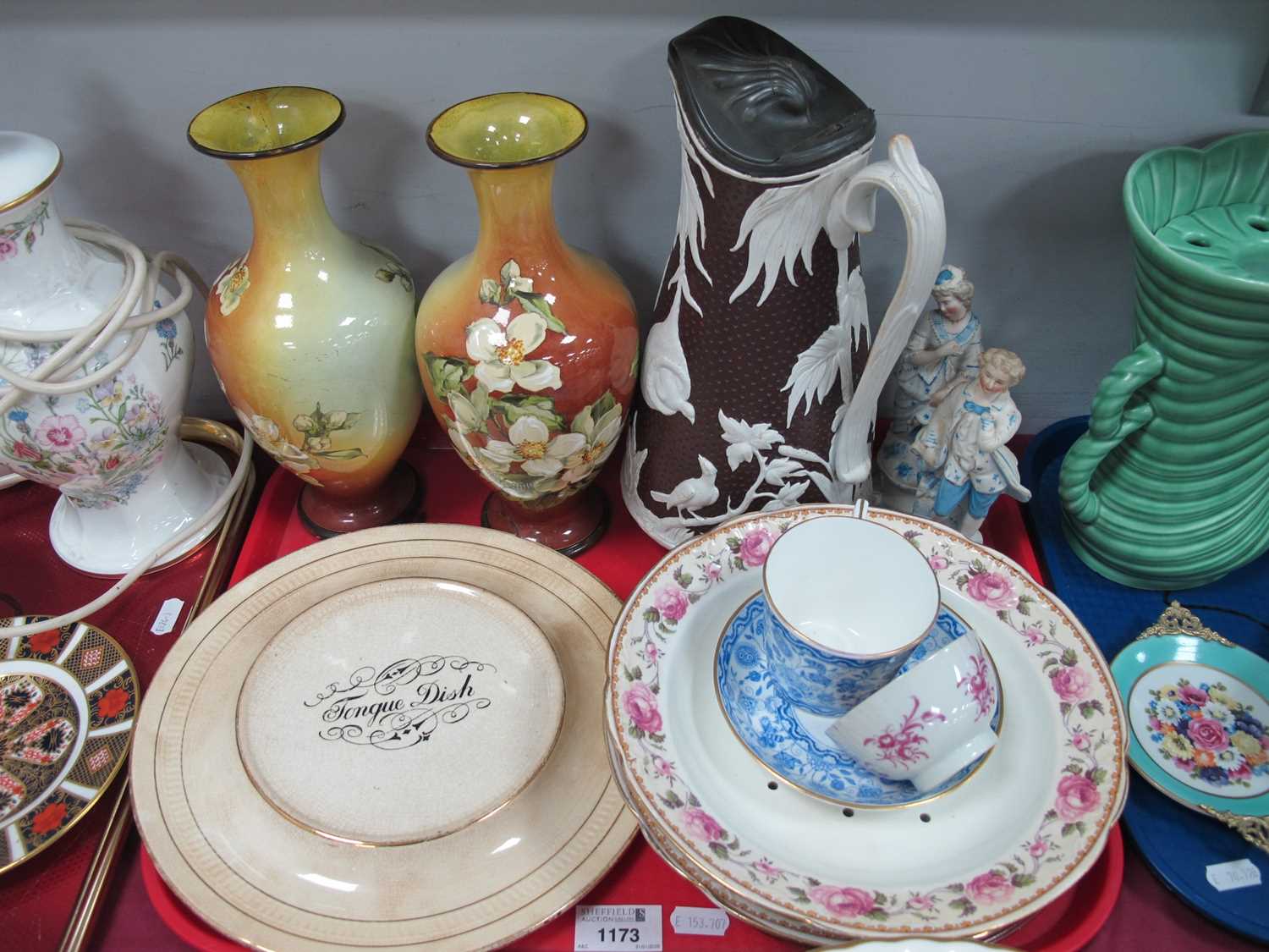 Lot 1173 - XIX Century Pottery Ewer, bearing kite mark,
