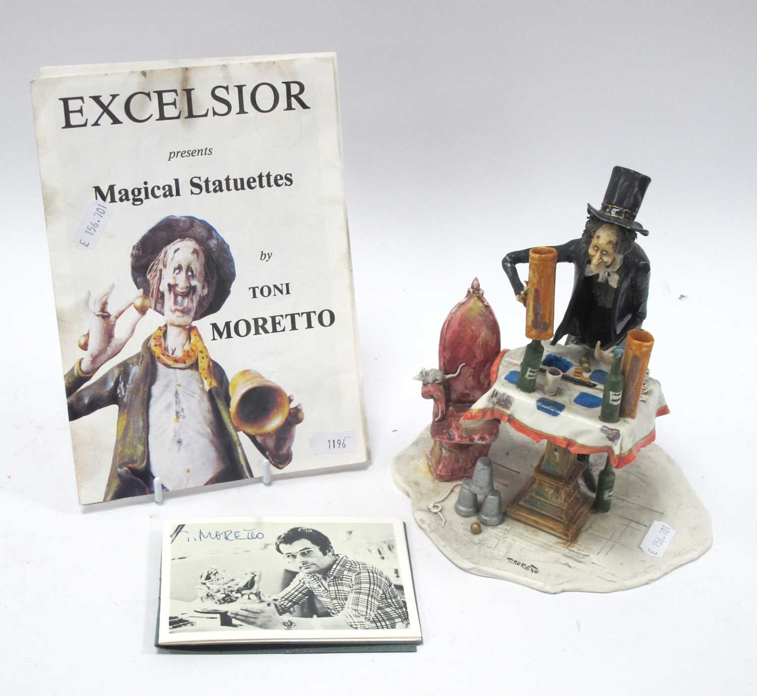 Lot 1196 - Toni Moretto Figure Group of Magician with