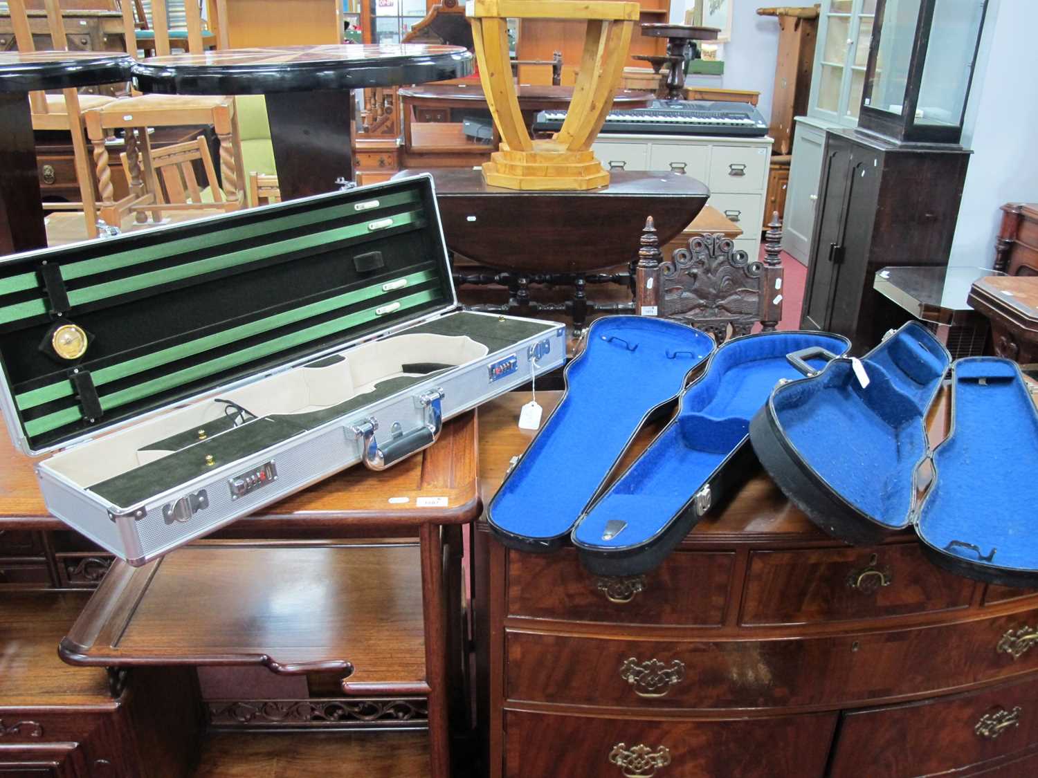 Lot 1363 - Aluminium Violin Case with Inner Hygrometer.