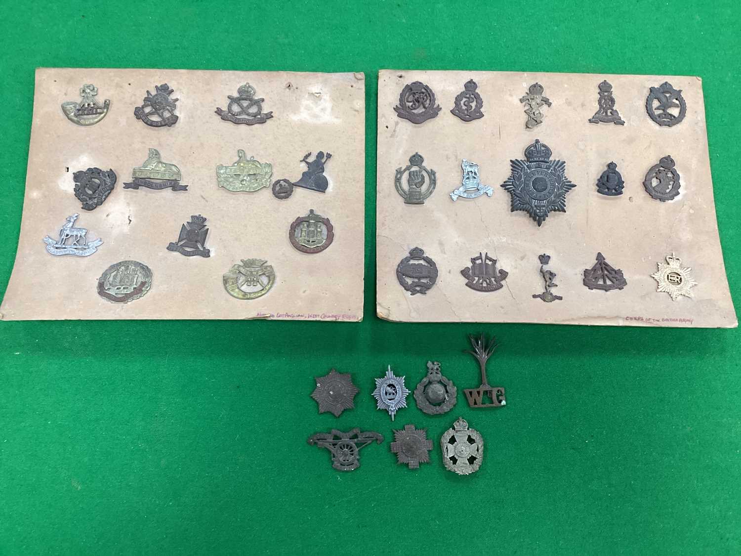Lot 418 - Assorted British Army Cap Badges, in two