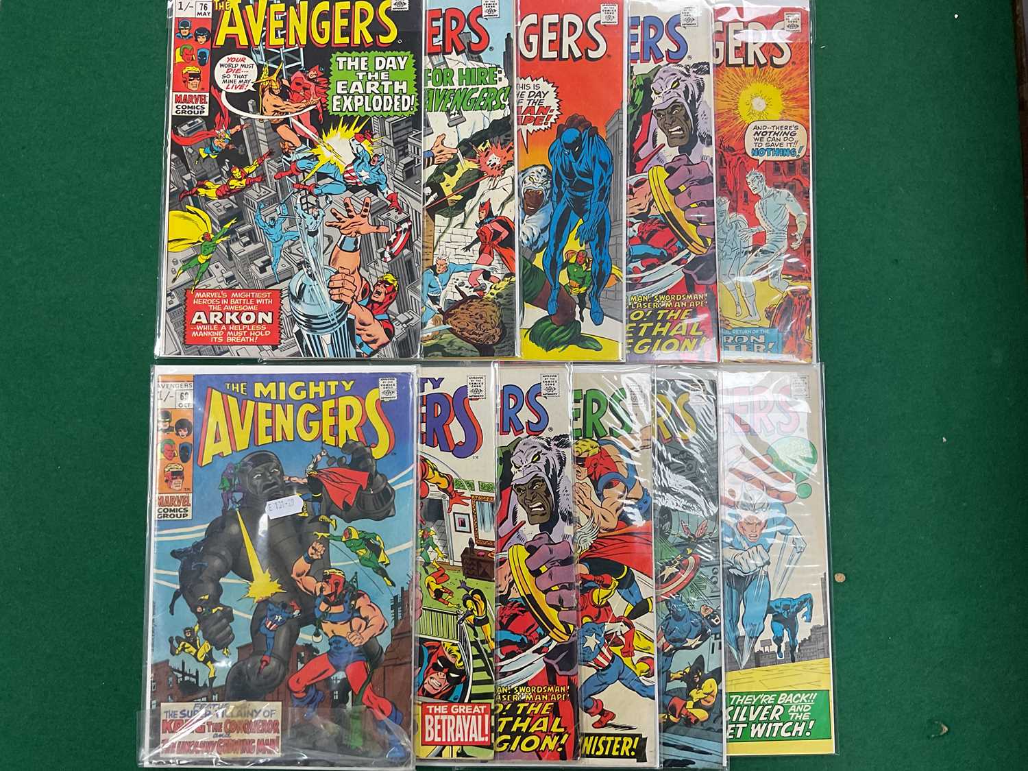 Lot 450 - Eleven Marvel The Avengers Comics.