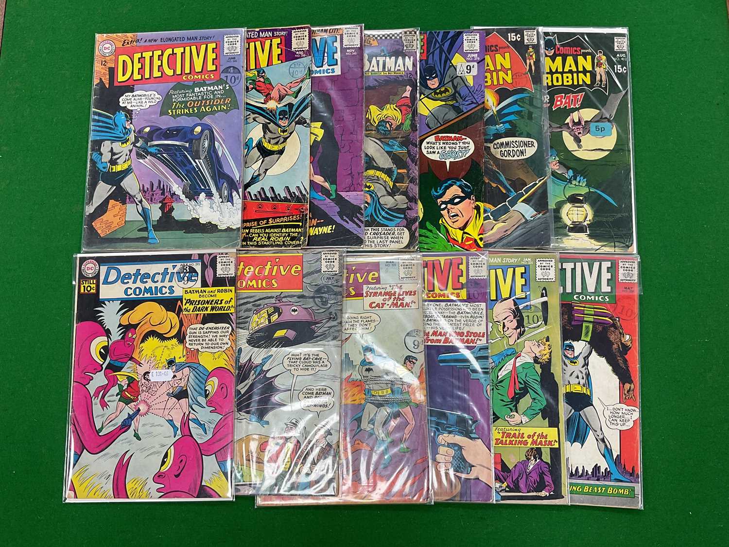 Lot 419 - Thirteen DC Detective Comics. Comprising of