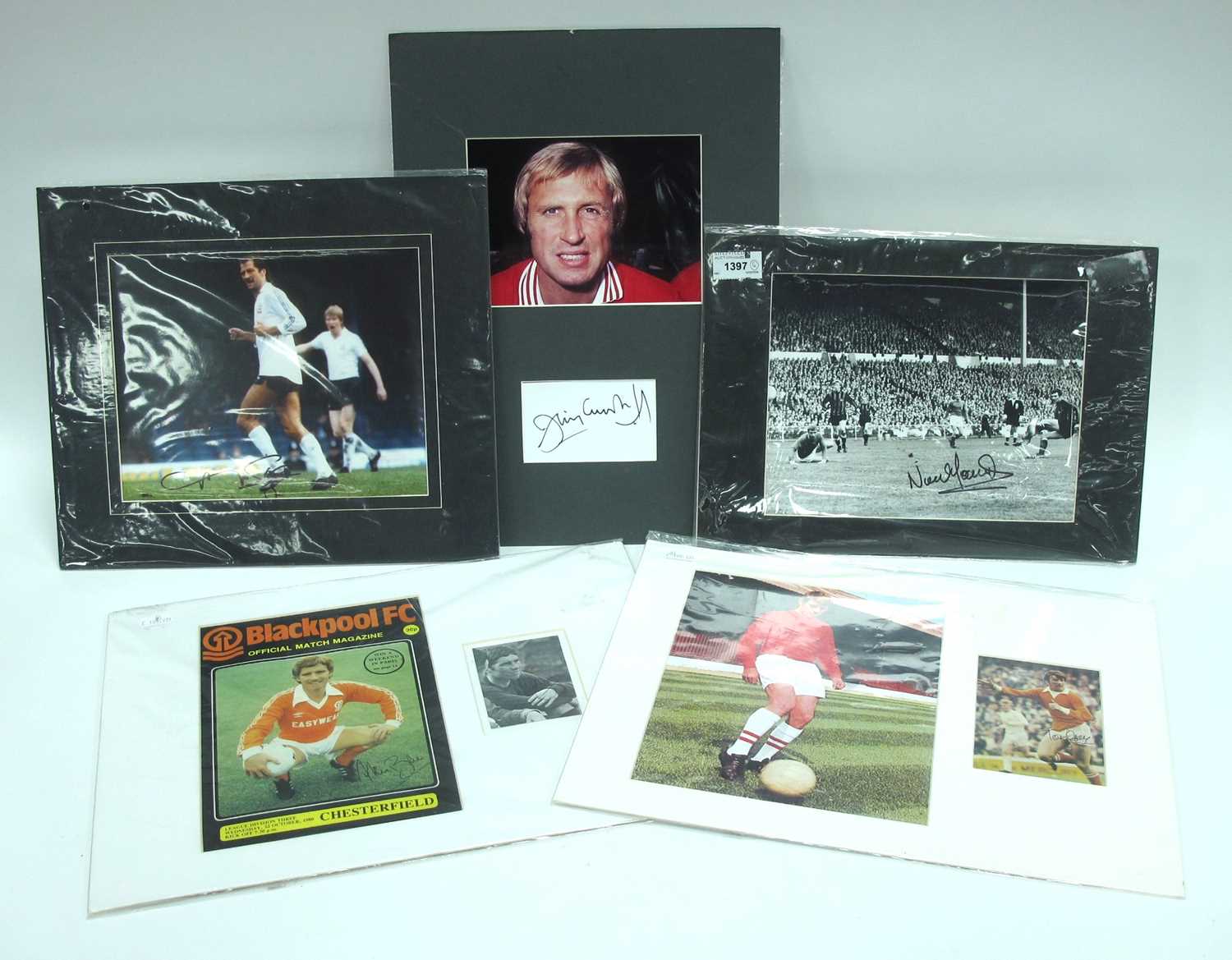 Lot 1397 - Football Autographs - Tony Green, Alan Ball,