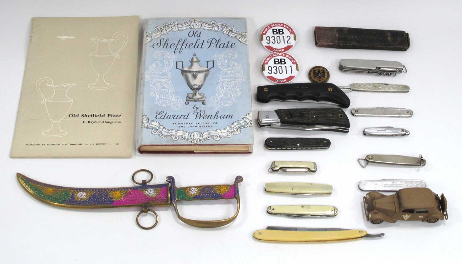 Lot 1315 - French Model Vintage Car, pocket knives,