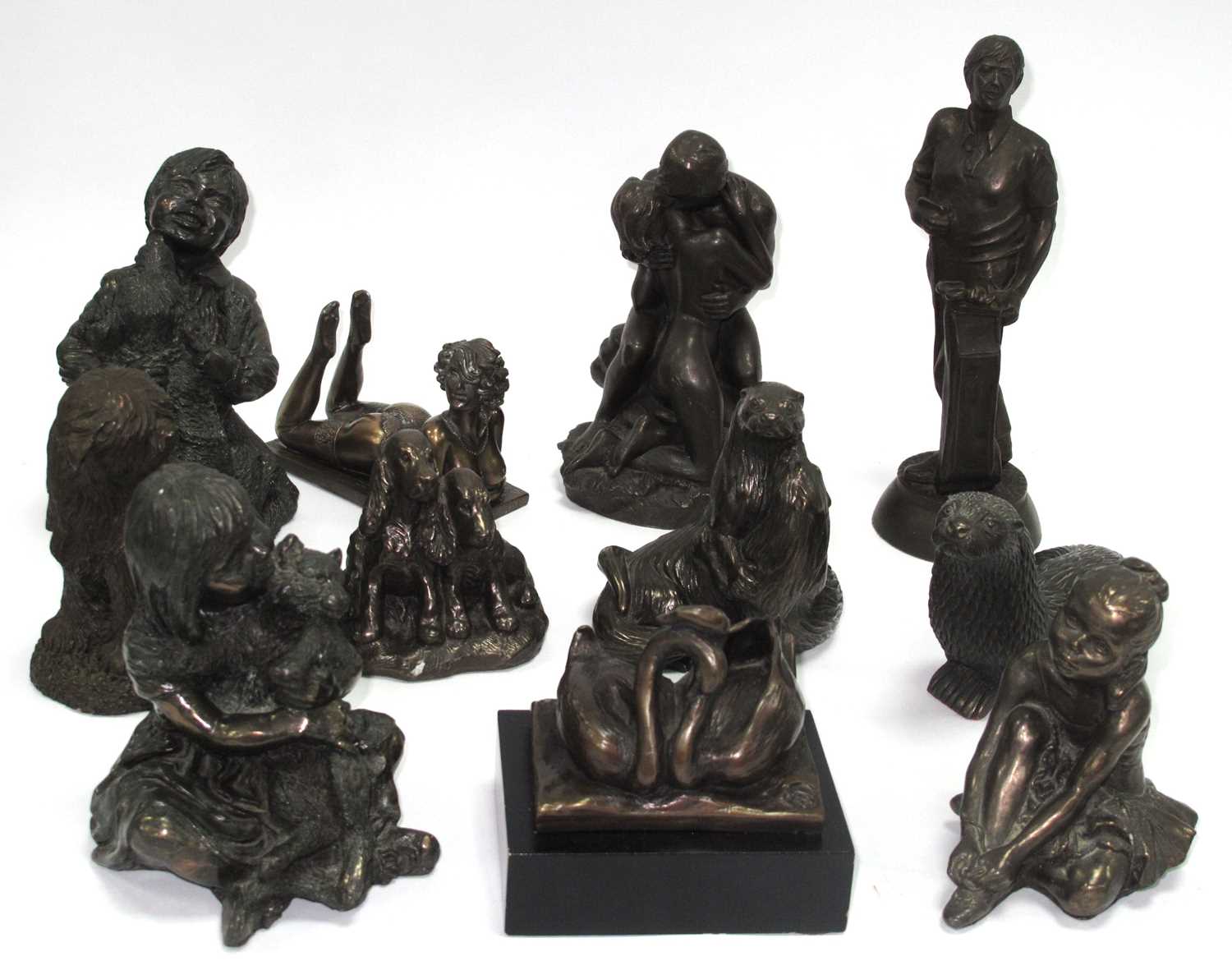 Lot 1367 - Menton Manor Dog, golfer, Adam and Eve,