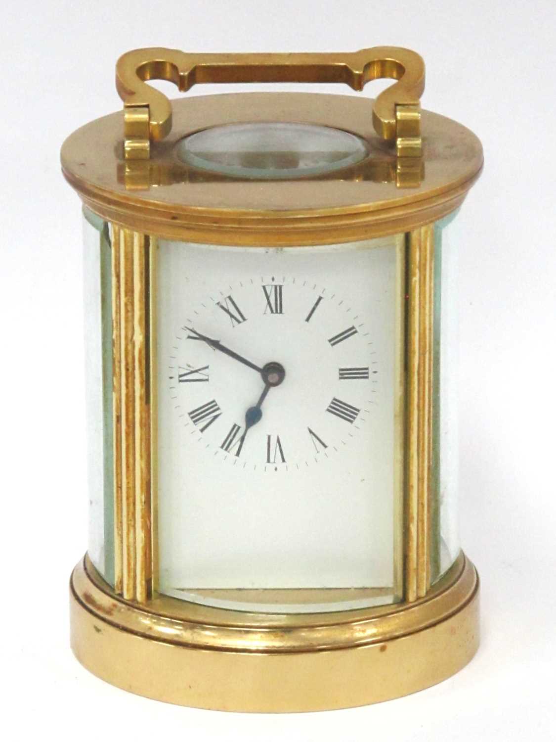 Lot 1391 - Brass Cylinder Cased Carriage Clock 'ACG'