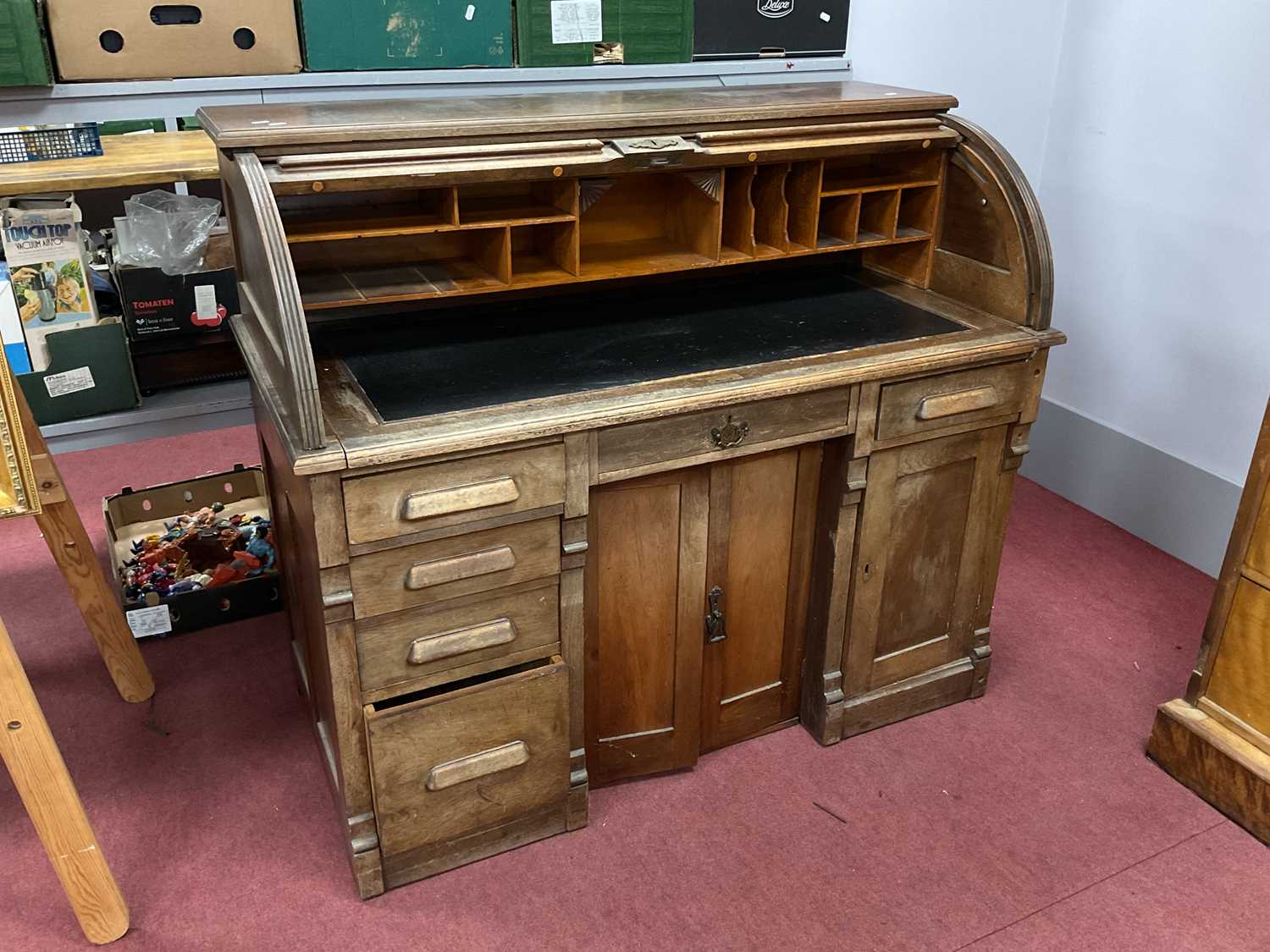 Lot 1534 - The Shannon Roll Top Desk, with tambour