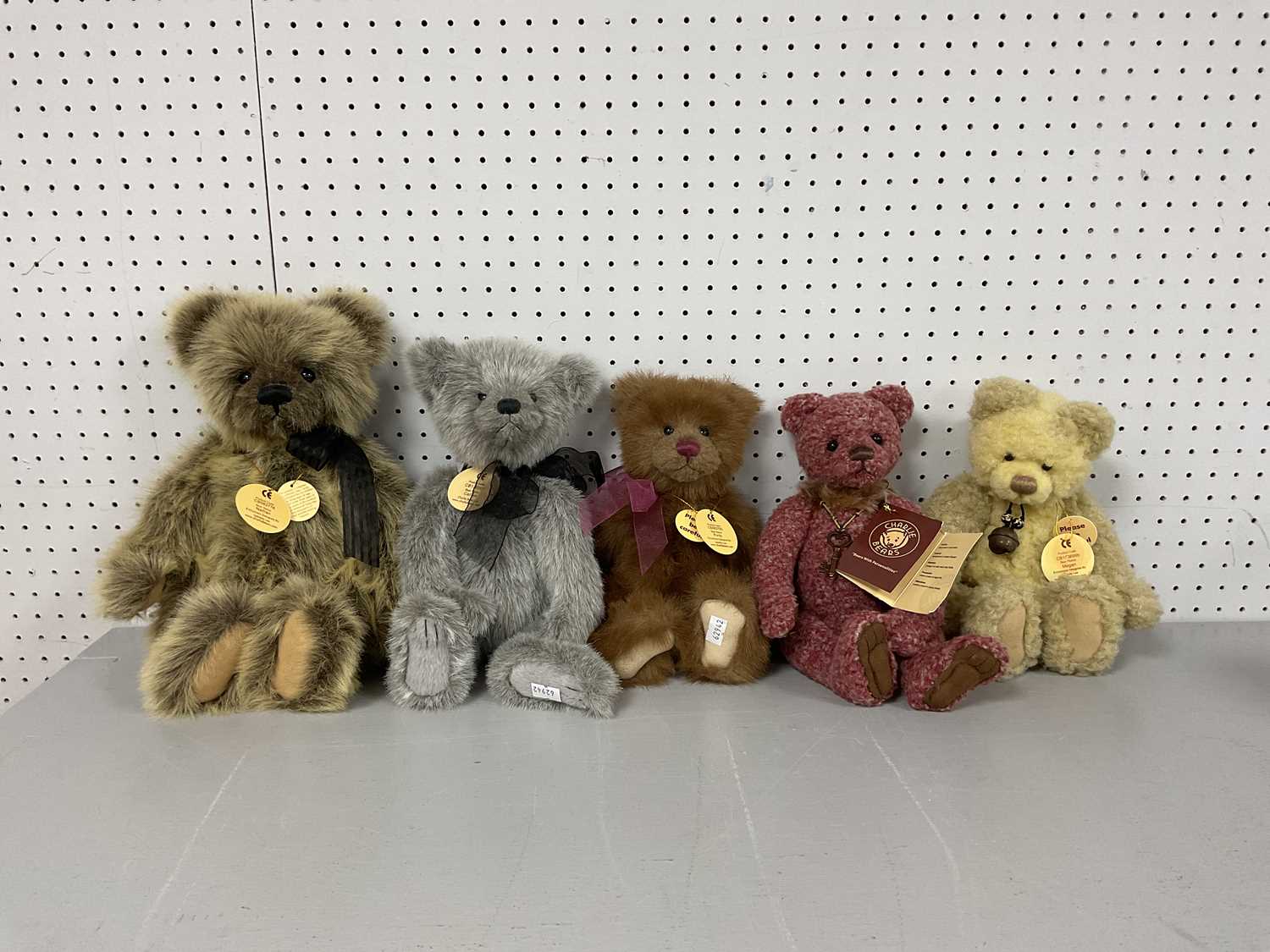 Lot 405 - Five Charlie Bears Teddy Bears, All With