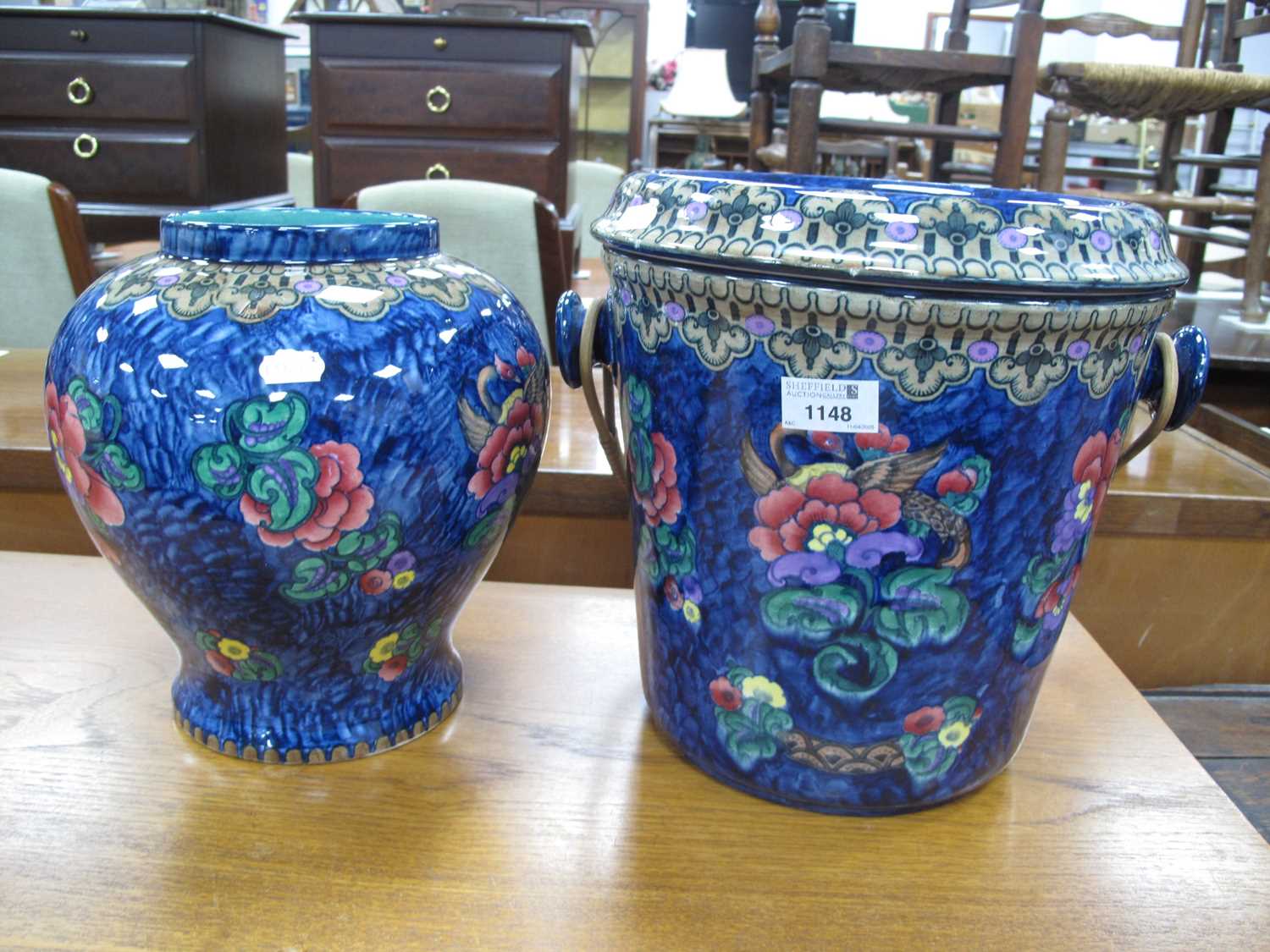 Lot 1148 - Losol 'Magnolia' Slop Pail with Raffia