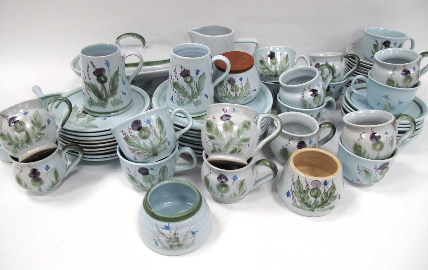 Lot 1187 - Buchan's Thistle Design Table Pottery, of