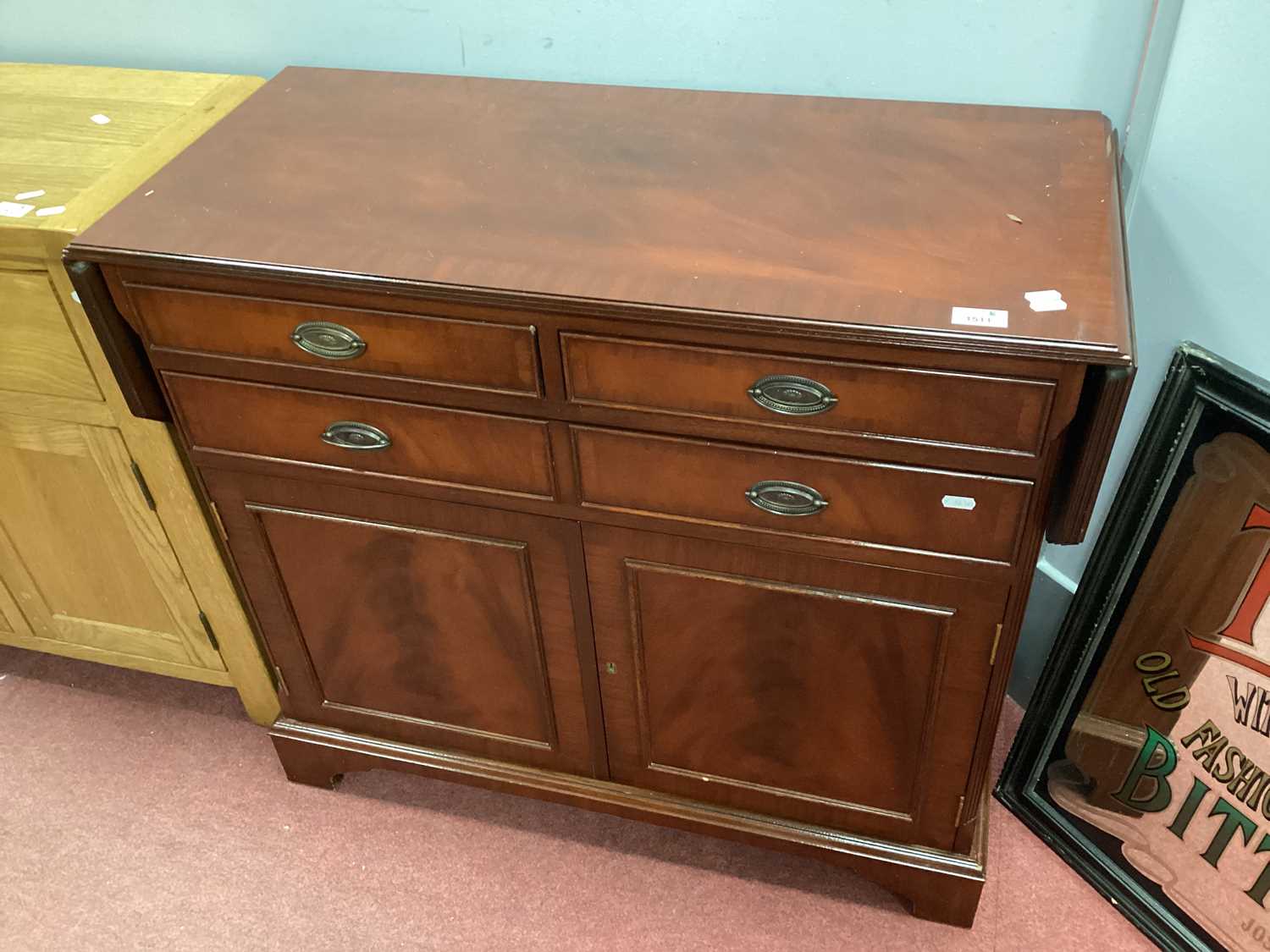 Lot 1543 - Wade Furniture Cabinet with End Fall Leaves