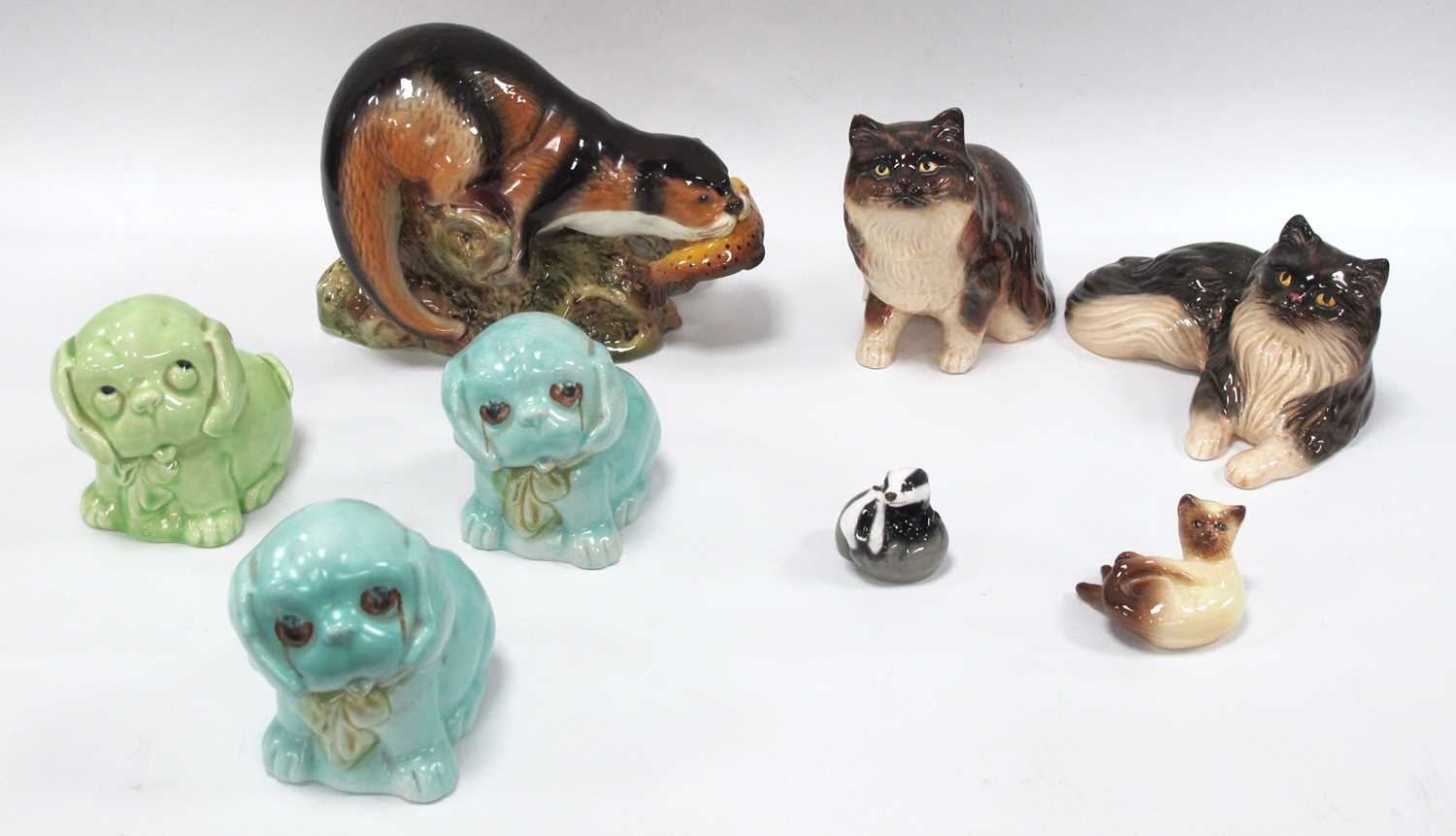 Lot 1263 - Sylvac Pottery Figure of an Otter with a