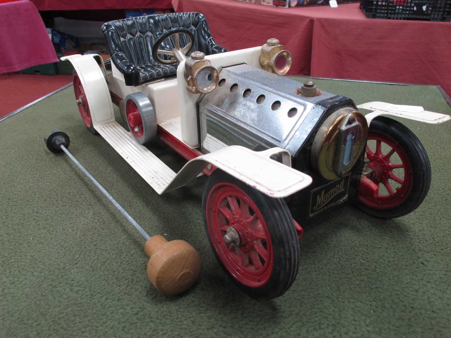 Lot 555 - A Mamod Live Steam SA1 Steam Roadster, signs