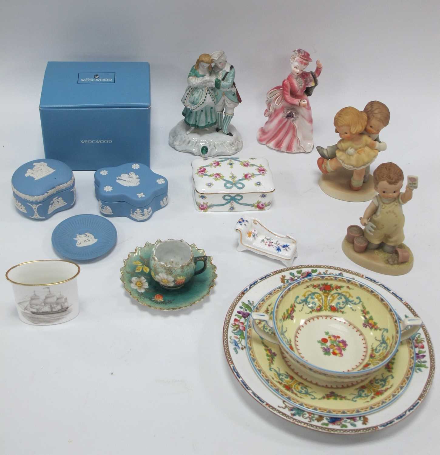 Lot 1187 - Wedgwood Powder Blue Jasper Ware, Lucie