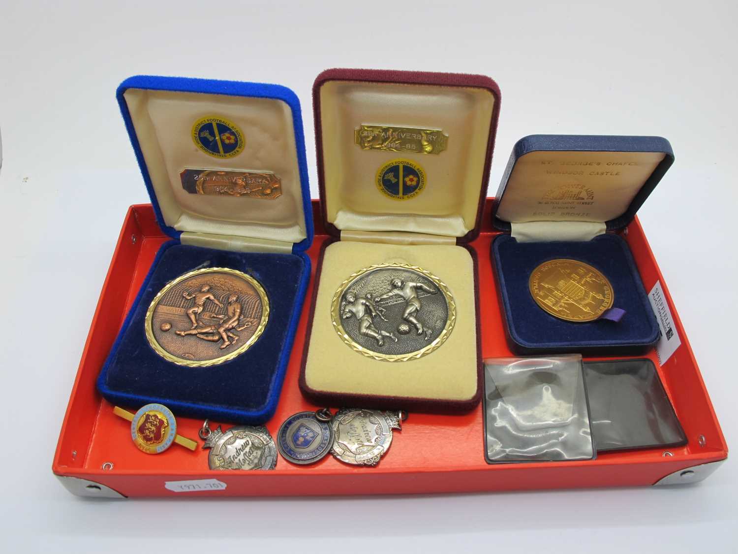 Lot 395 - Five North Western Football Officials Medals