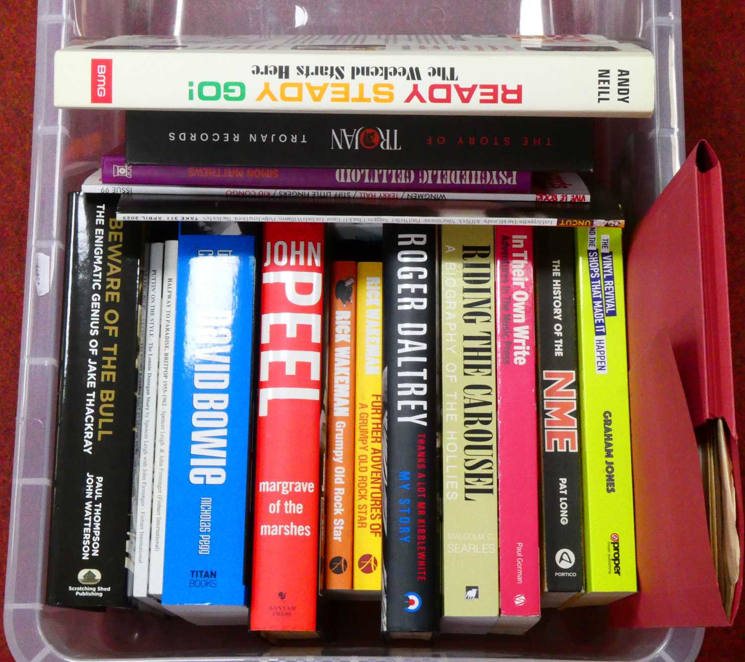 Lot 420 - Box of Books, including David Bowie, Roger