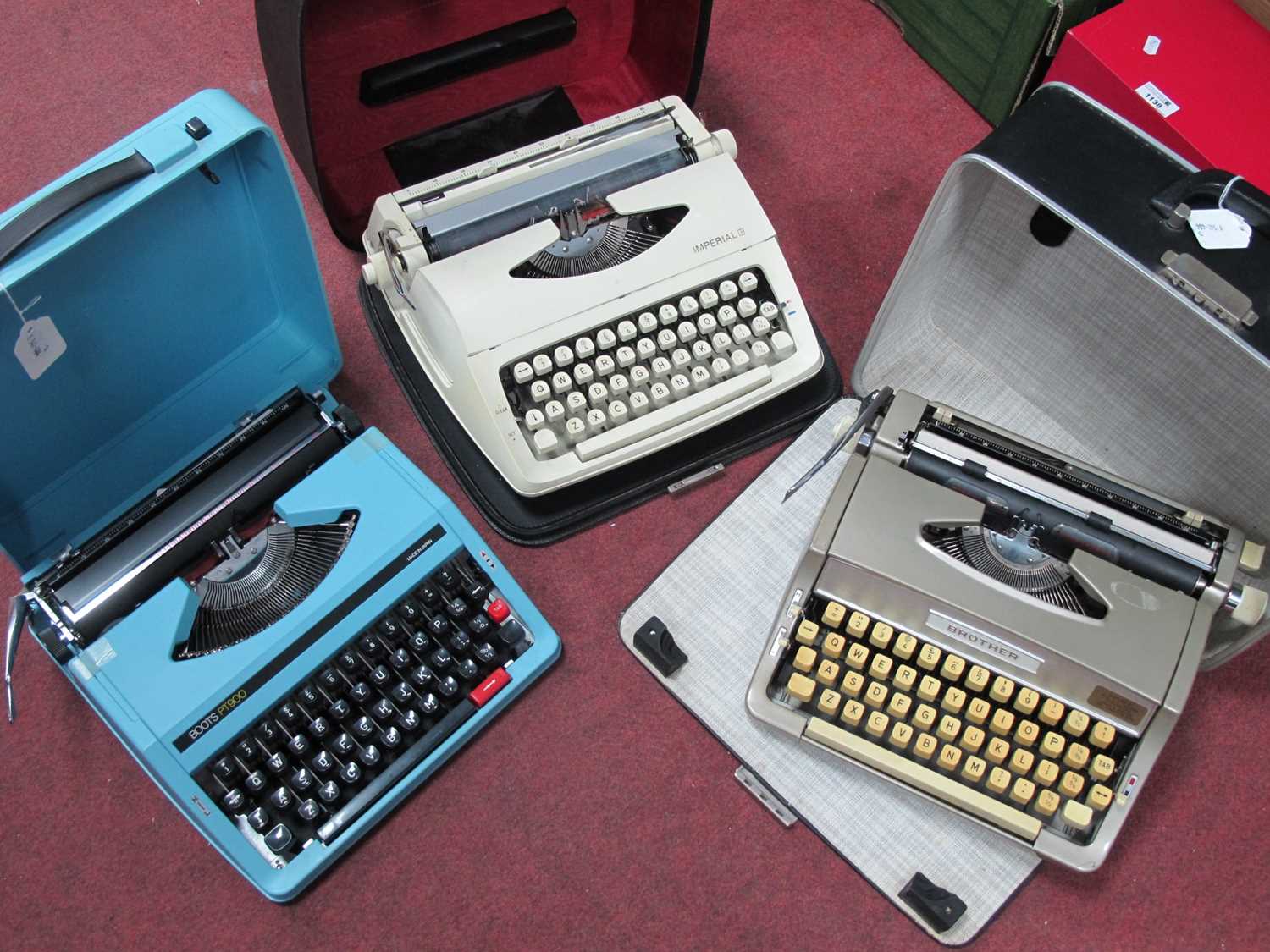 Lot 1134 - Typewriters, Boots PT900, Imperial and