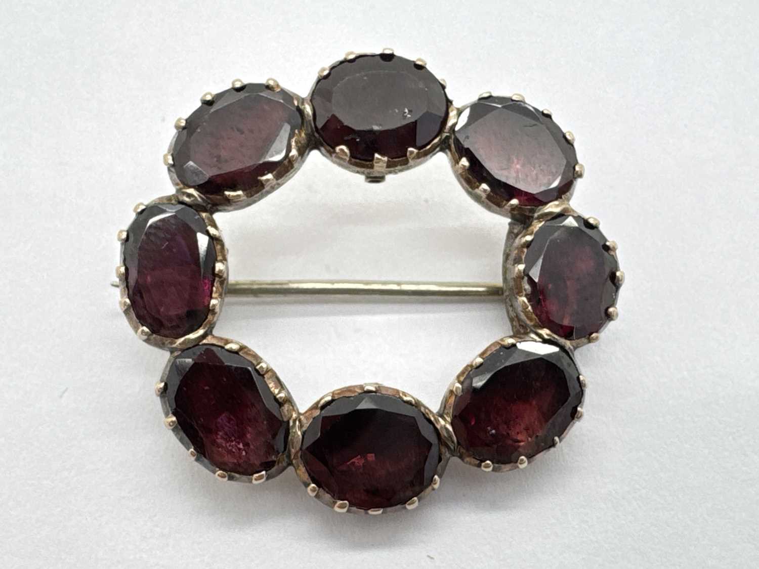 Lot 191 - A Victorian Style Stone Set Brooch, the oval