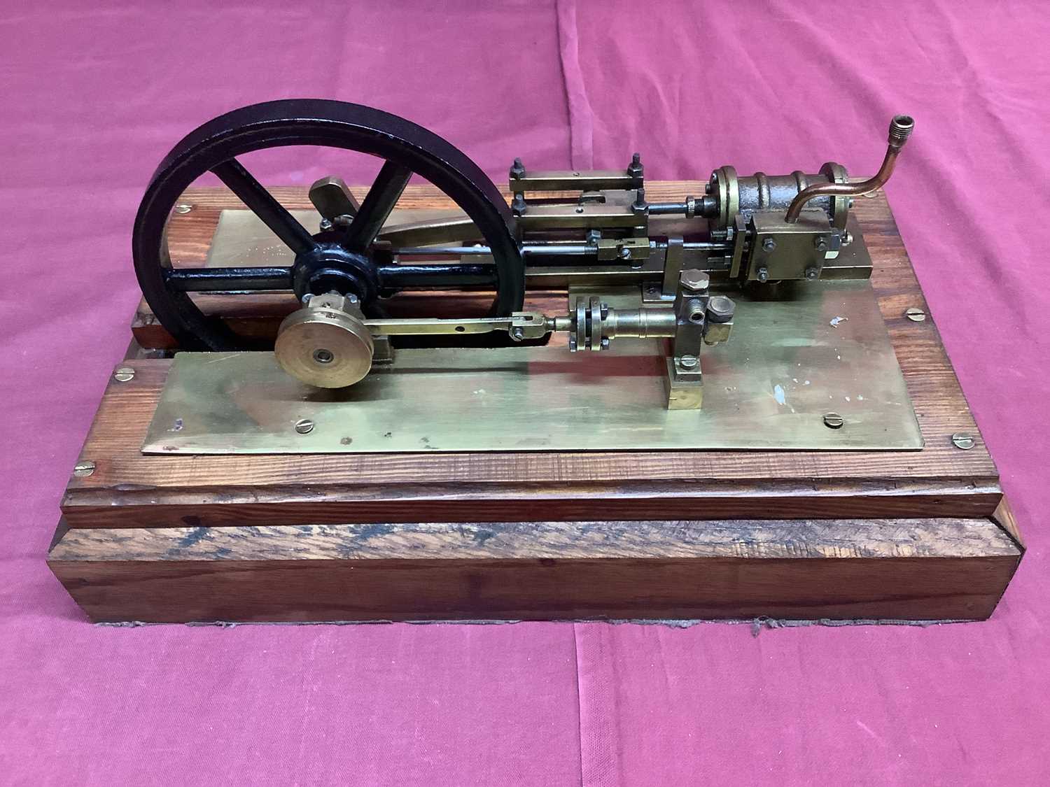 Lot 913 - A Brass And Cast Metal Horizontal Live Steam