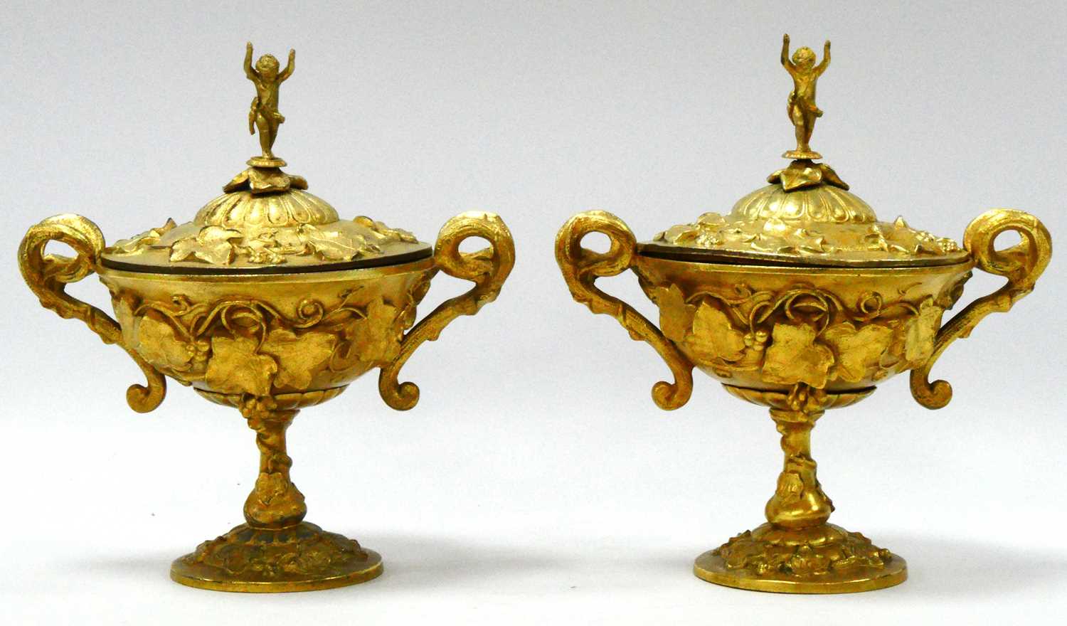 Lot 1264 - A Pair of Late XIX Century Gilt Metal