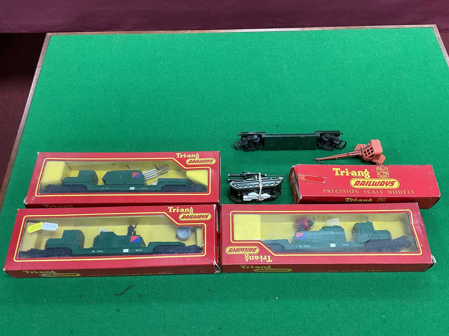 Lot 585 - Three Triang OO Gauge Battle Space Wagons.