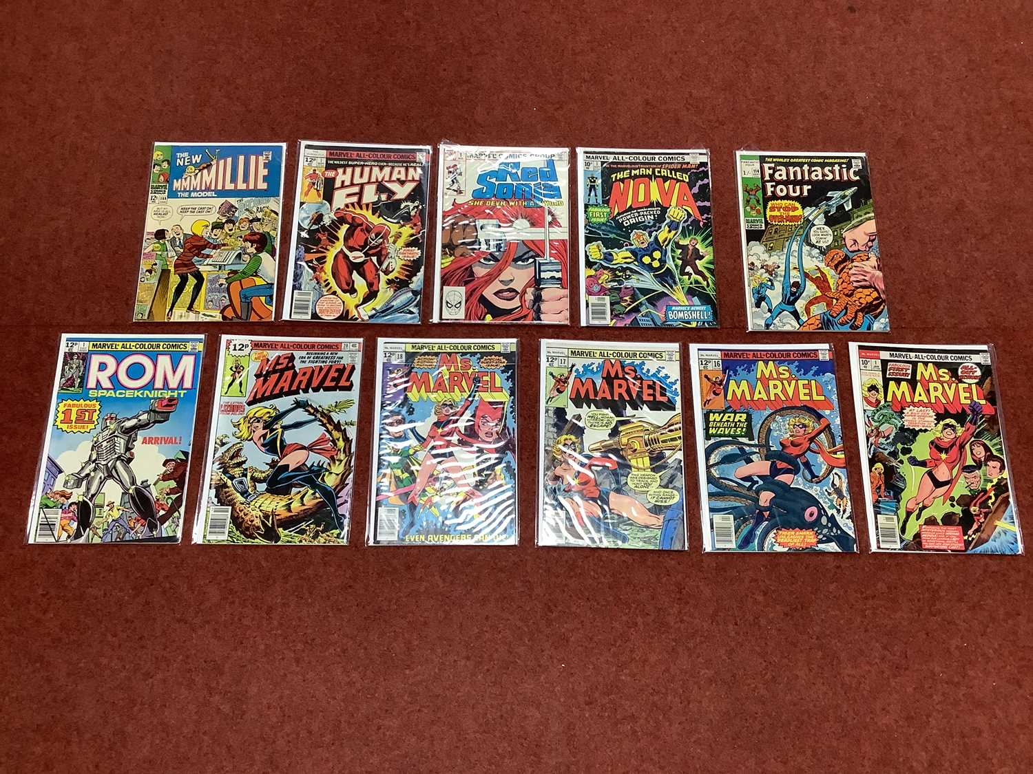 Lot 875 - Eleven Comics by Marvel. Comprising Of Ms