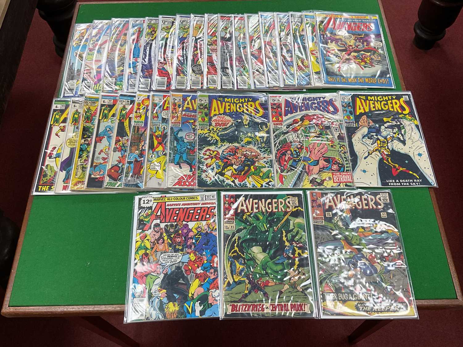 Lot 943 - Thirty One The Avengers Comics by Marvel.