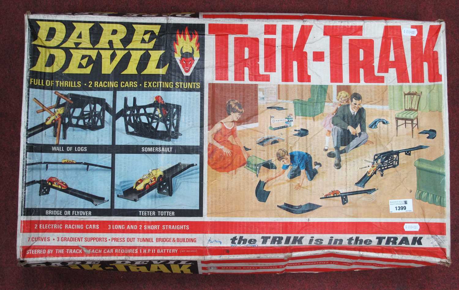 Lot 1399 - A 1960s Dare Devil Trick Track Race Game,