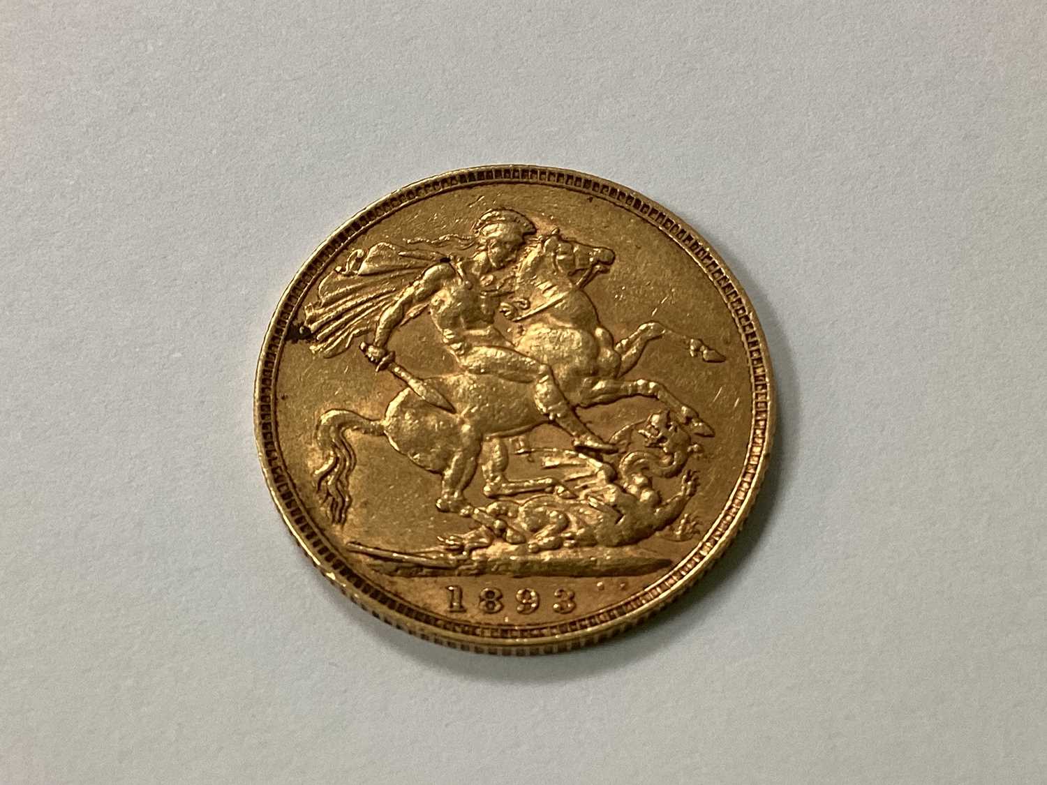 Lot 262 - 1893 Victoria Gold Sovereign.