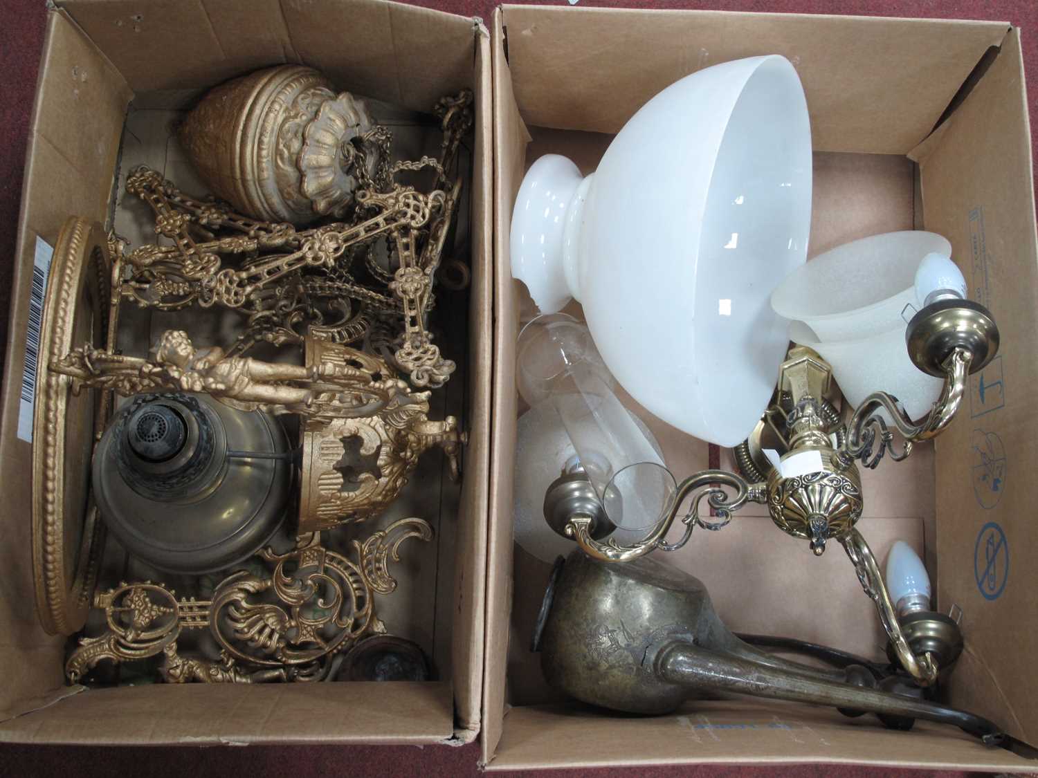 Lot 1509 - Late XIX Century Rise and Fall Oil Lamp