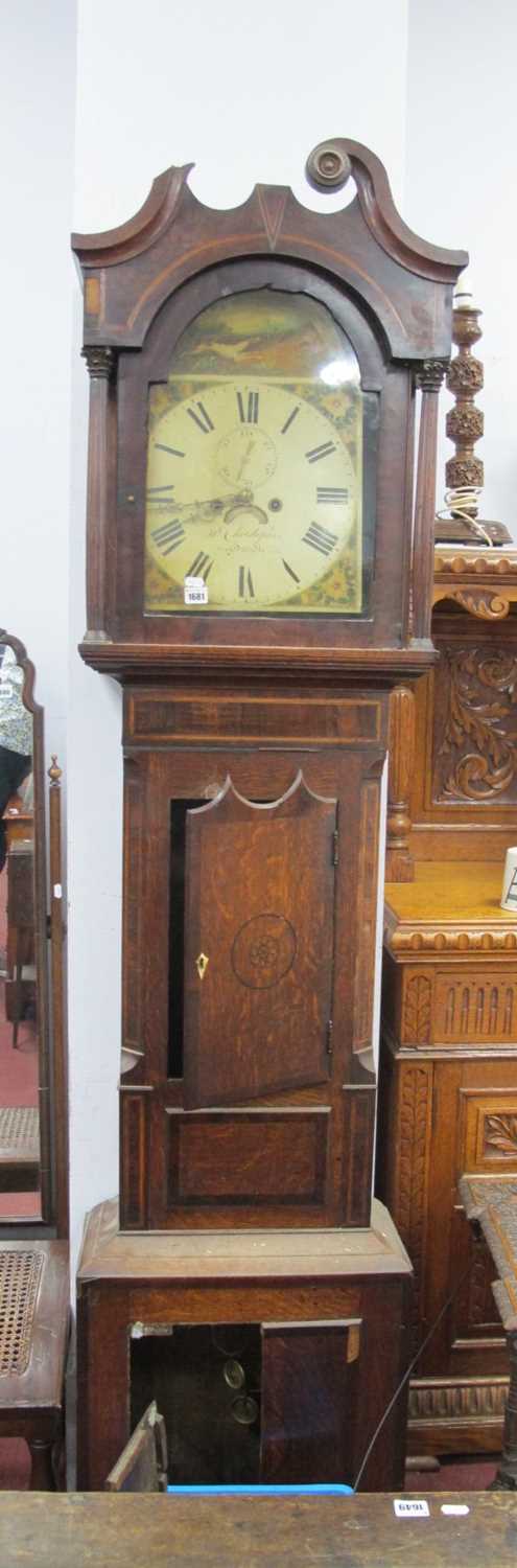 Lot 1681 - XIX Century Longcase Clock, with swan neck