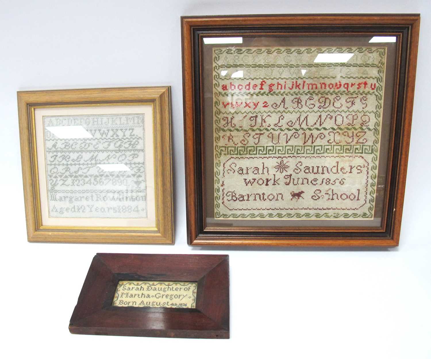 Lot 1269 - Samplers from the XIX Century - Sarah