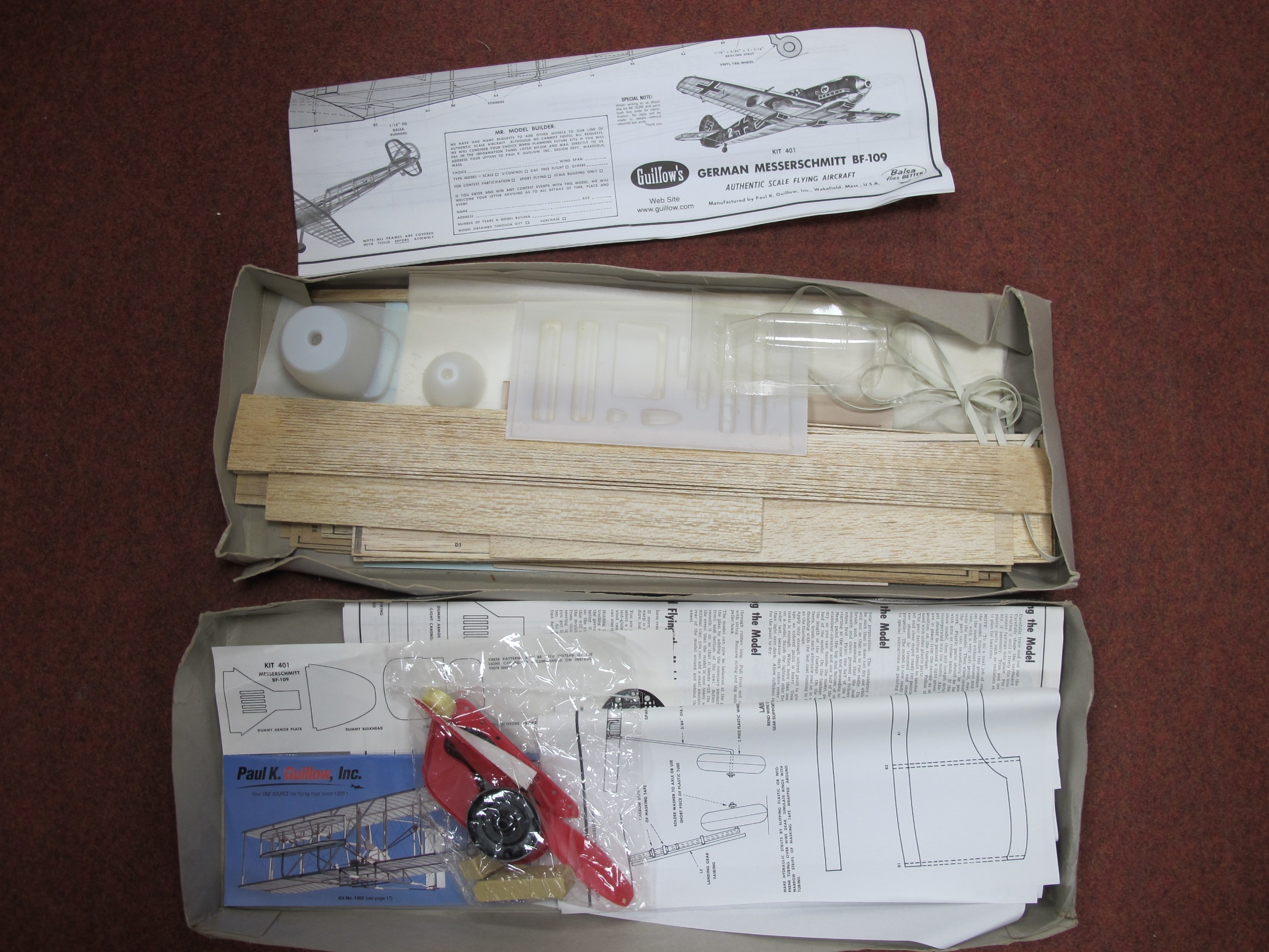 Lot 430 - Four Balsa Wood Rubber Powered Model