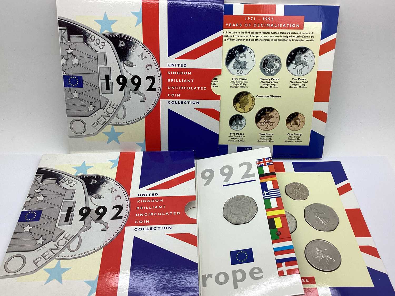 Lot 73 - Two Royal Mint UK 1992 Bunc Coin Sets,