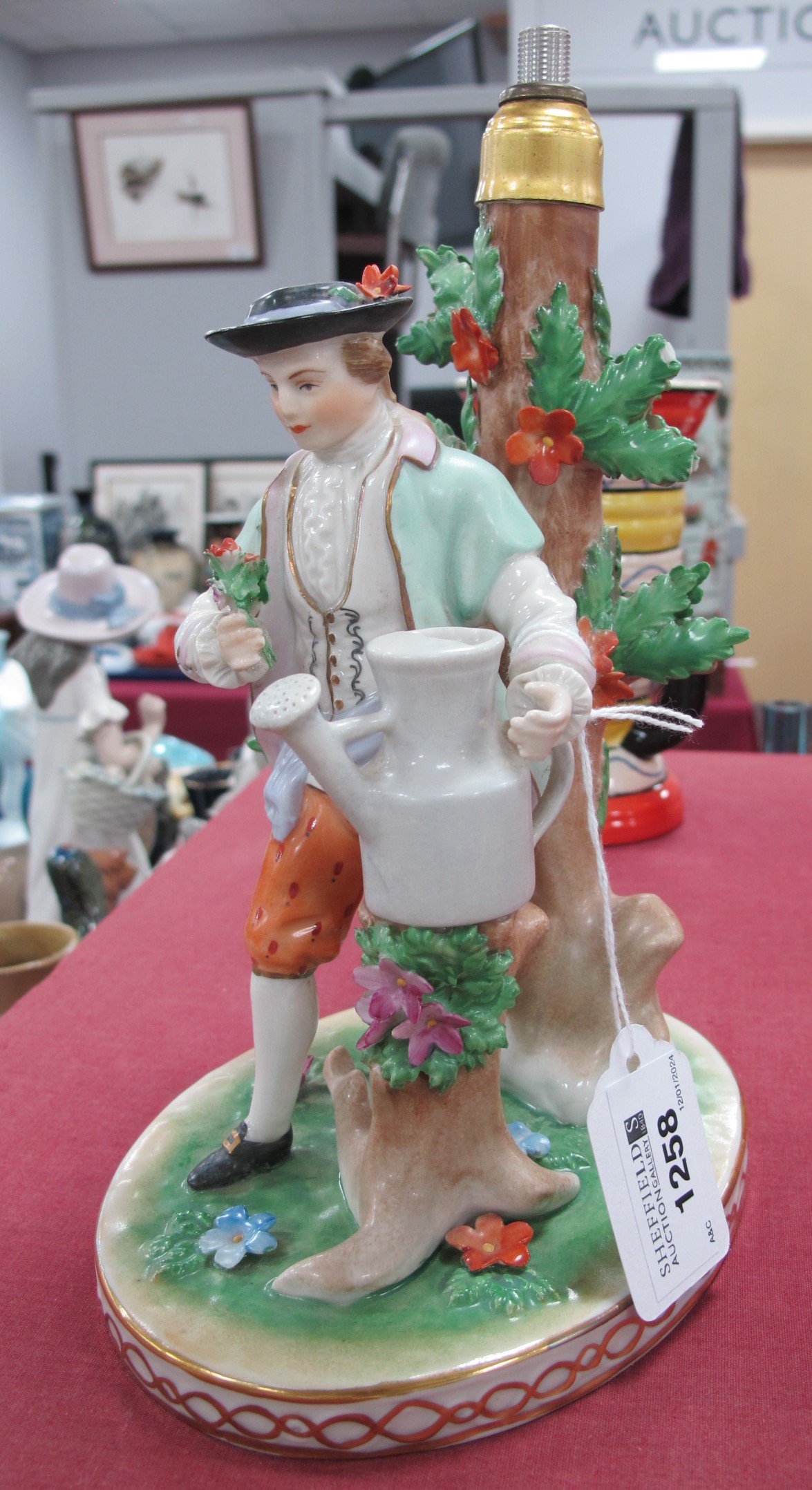 Lot 1258 - Dresden Porcelain Figurine of a Regency